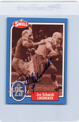 1988 Swell Football Greats #107 Joe Schmidt Signed Auto *K5944 | eBay