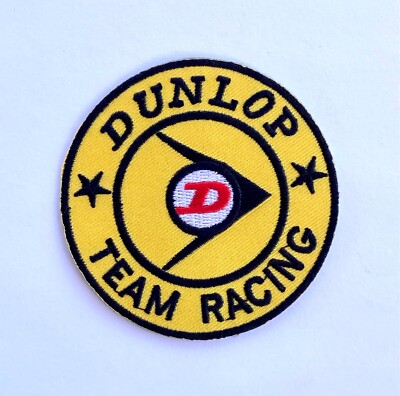 Embroidered Patch - Dunlop - Team Racing - NEW - Iron-on/Sew-on | eBay