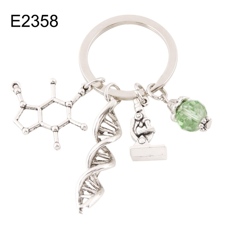DNA Pendant Keyring Keychain Science Graduation Neuron Key Chain ...