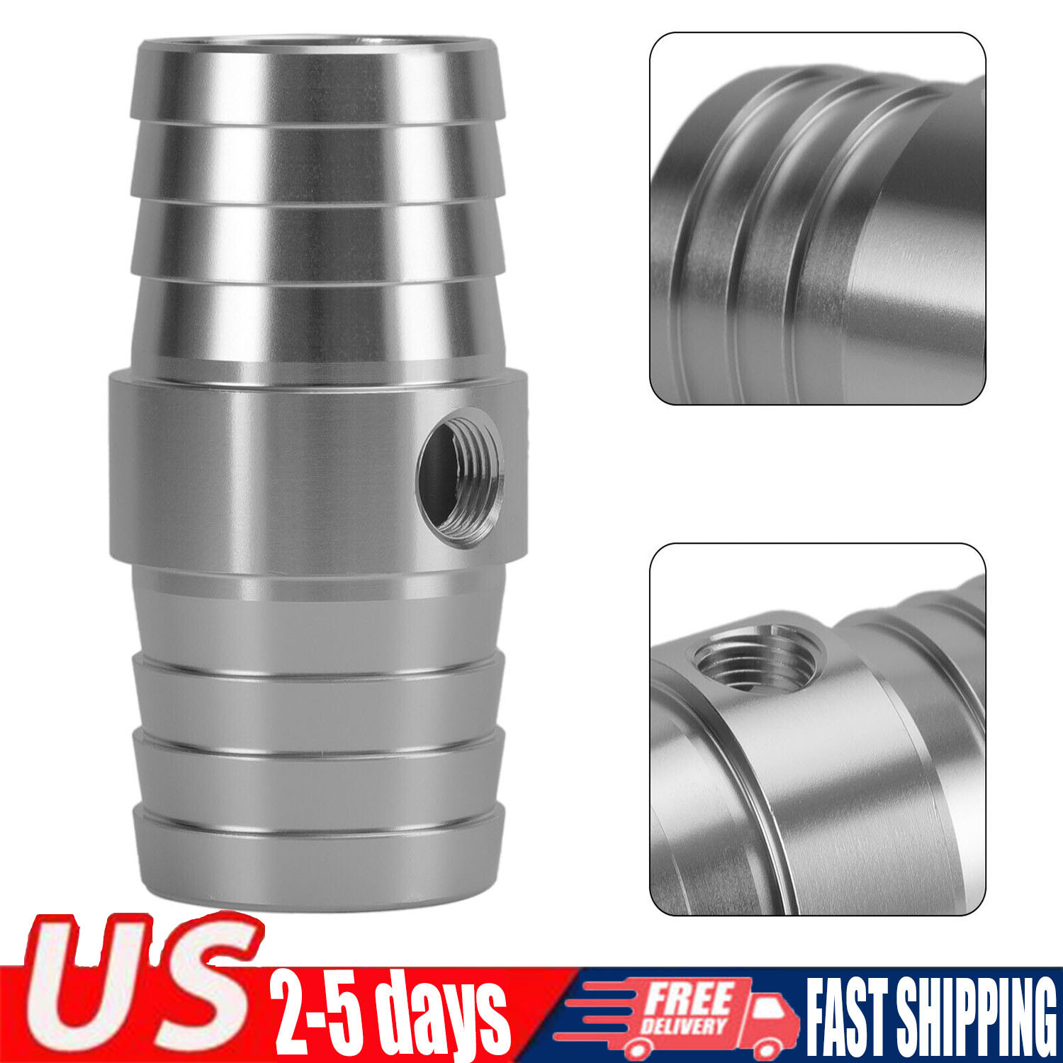 1-1/4" Hose w/ 1/8" NPT Steam Port Adapter Top Radiator LS Swap Coolant ...