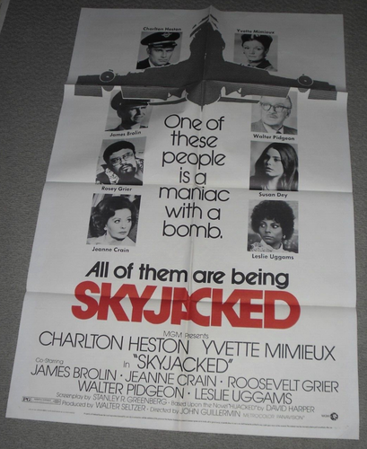 Skyjacked 1972 Original 1sh Movie Poster Charlton Heston, | eBay