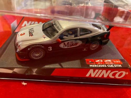 NINCO Mercedes CLK DTM "Mika" 1/32 Slot Car in Display Case NIB Silver ...