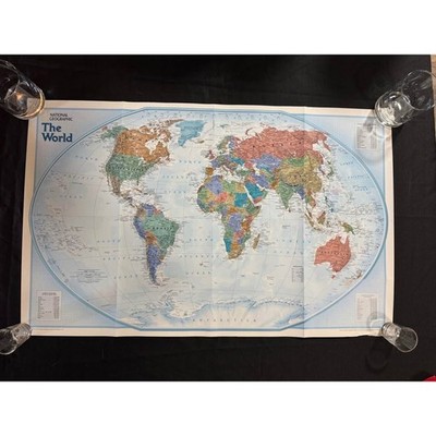 World Map Atlas Poster National Geographic | eBay