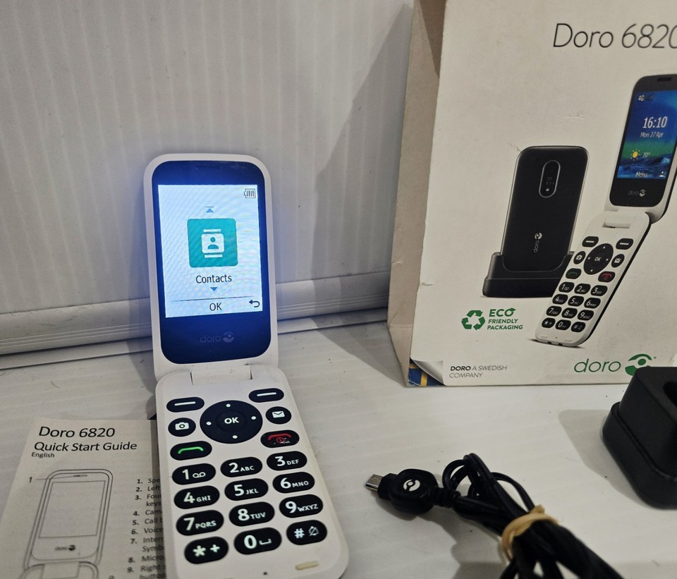 Big Button Phone DORO 6820 Big Button Flip Phone With Box | eBay UK
