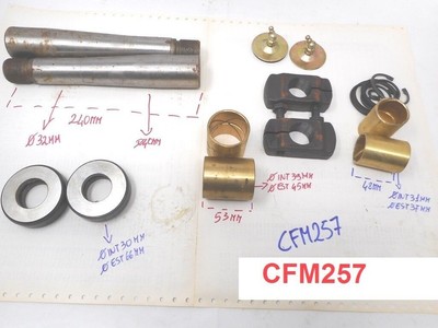 Set of knuckle pins with bronze bushes for Fiat 643N N1 - chassis ...