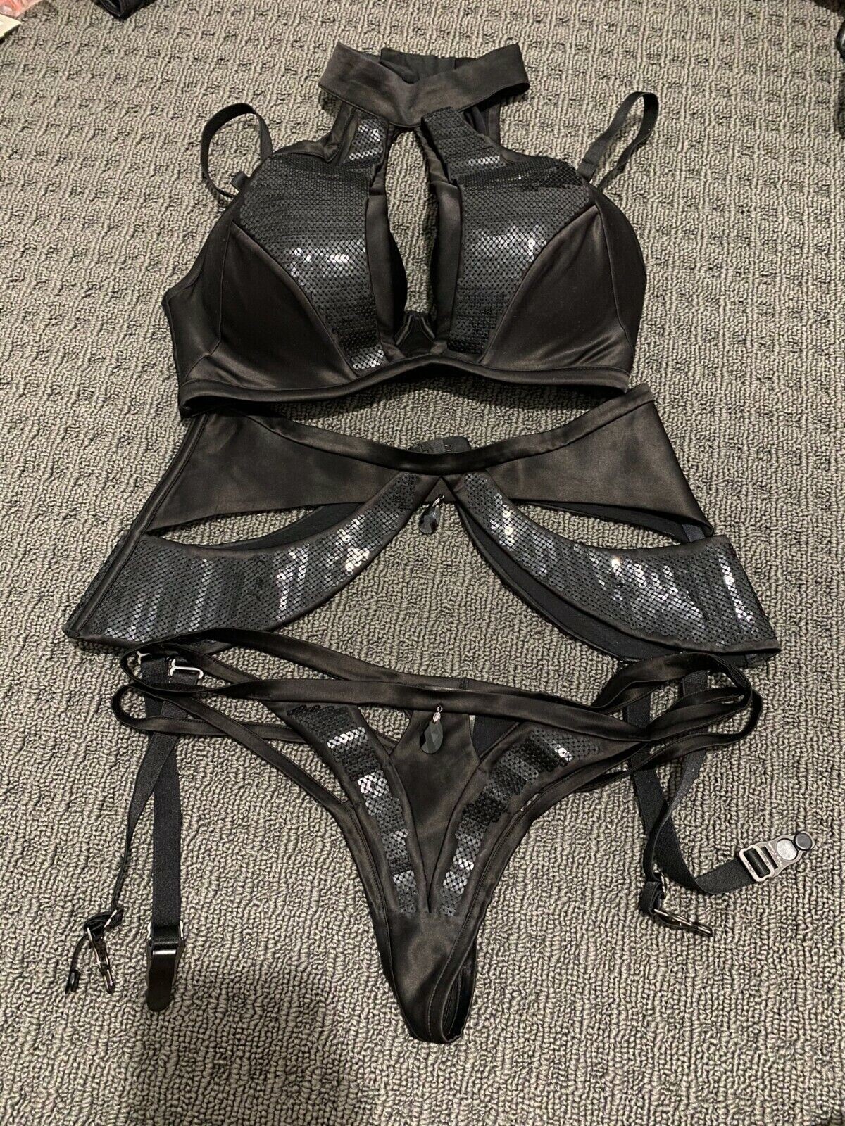 Honey Birdette Carla Set 12DD S suspender S thong EUC | eBay Australia
