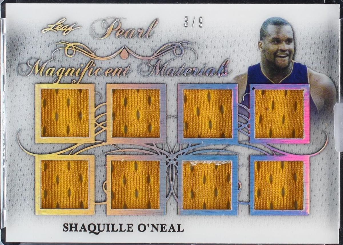 2018-19 Leaf Pearl - Magnificent Materials 8 Shaquille O'Neal #MM-17 /9 ...