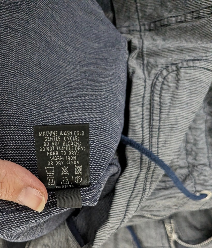 Lafayette 148 Jacket Cinched Waist Zip Up Striped Pocket Navy Blue ...