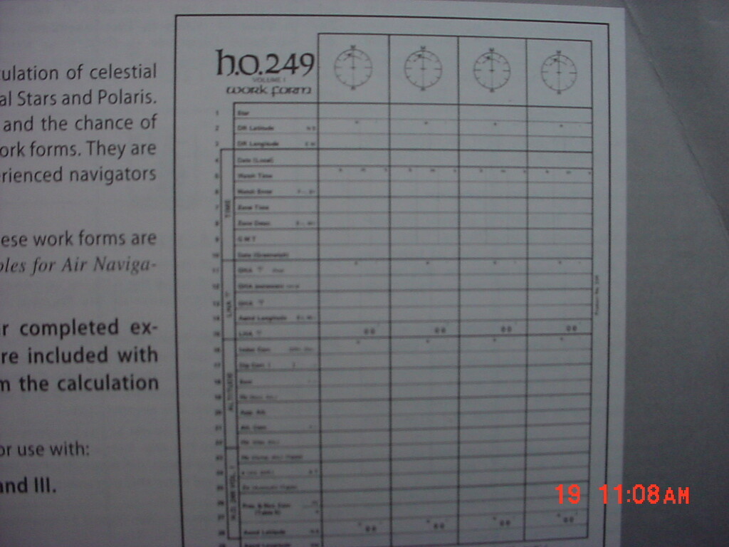 Davis Celestial Navigation Work Forms V.1 H. O. 249 | eBay