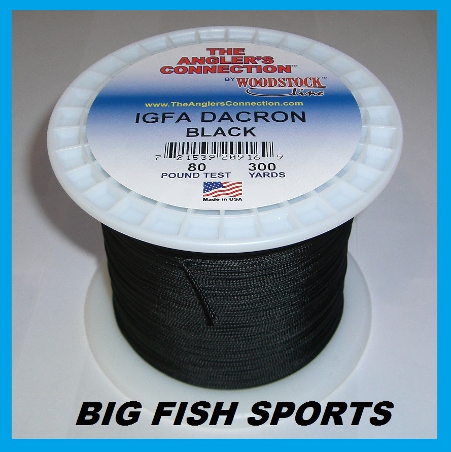 Woodstock Braided IGFA Black Dacron Line 20 Lb. Test 300 Yd. 25867 for ...