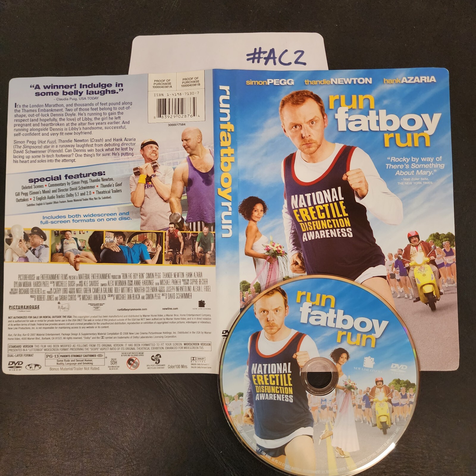 Run, Fatboy, Run - DVD No Case No Tracking #AC2 | eBay