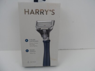 Harry's Razor Handle Blue x2) 5 Bladed Cartridges - NEW | eBay