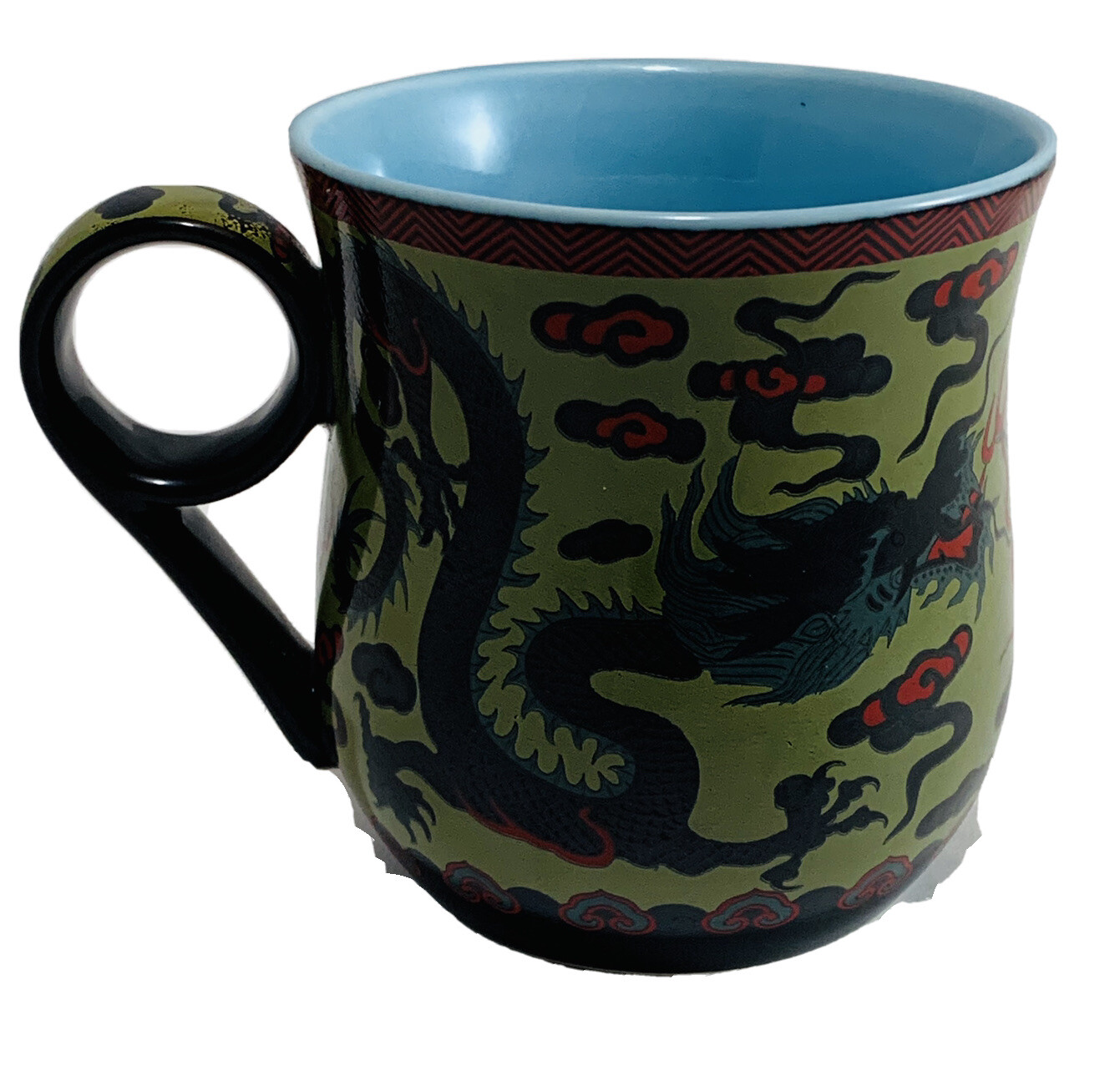 Dragon Mythical Asian Chinese Art Green Coffee Mug Tea Cup 12oz | eBay