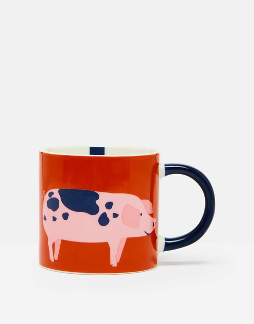 Joules Pig Mug Orange Coffee Tea Cup Fun Colourful Animals Drinks ...