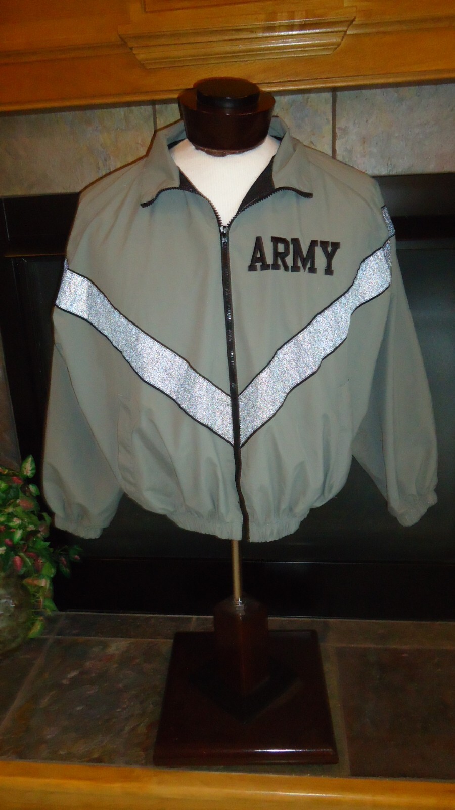 Vintage Army Physical Fitness Uniform Gray Nylon Full… - Gem