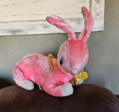 VTG Sterling Best Ever Plush Toy Pink Bunny Rabbit EASTER Stuffed ...