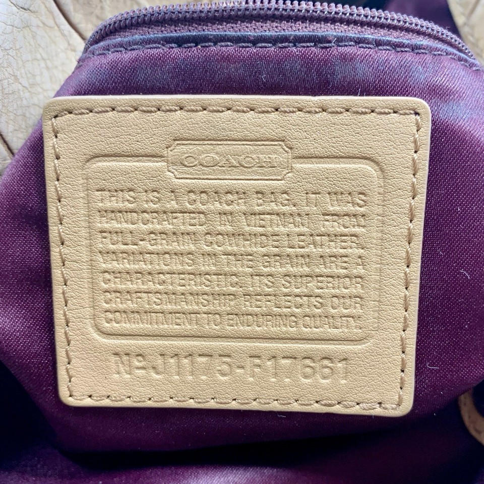 COACH Ashley F17661 Croc Embossed Leather Carry All Tote Bag Purse ...