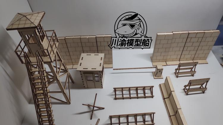 CY710 1/35 Scale Wooden Checkpoint Set DIY Scene | eBay
