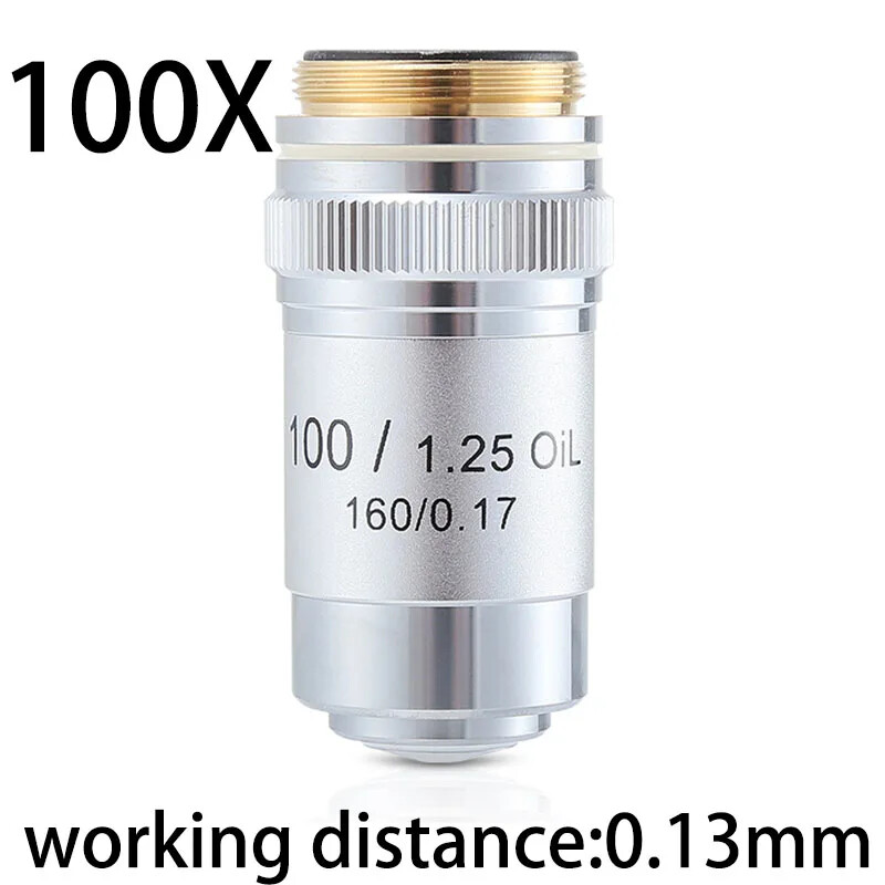 195 Microscope Objective 4X 10X 20X 40X 60X 100X Achromatic Objective ...