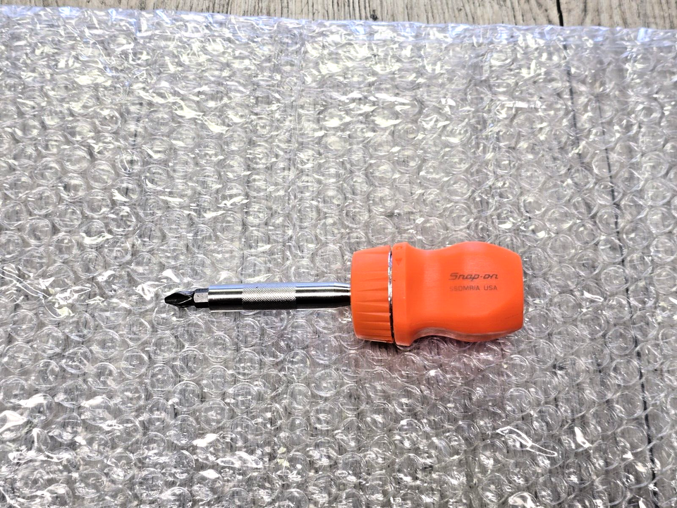 Snap On ™ ELECTRIC ORANGE NEW SSDMR1AR ratcheting stubby hard handle ...
