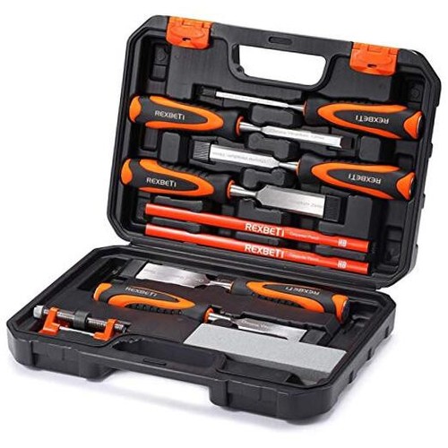 10pcs Premium Wood Chisel Set, 6pcs Wood Chisel with 1 Honing 10PCS ...