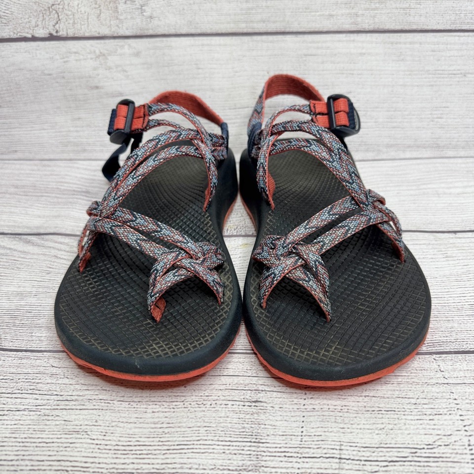 Chaco Women's Z/Cloud X Sandals Size 8 Coral Blue Woven Strap Comfort ...