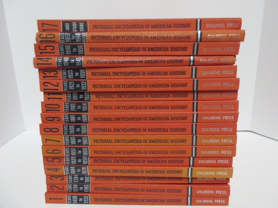 Lot of 17 Pictorial Encyclopedia American History Collection ...