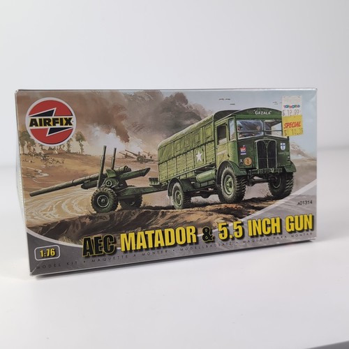 Airfix HO/OO - 01314 AEC Matador + 5.5 Inch Gun Plastic Military Kit | eBay