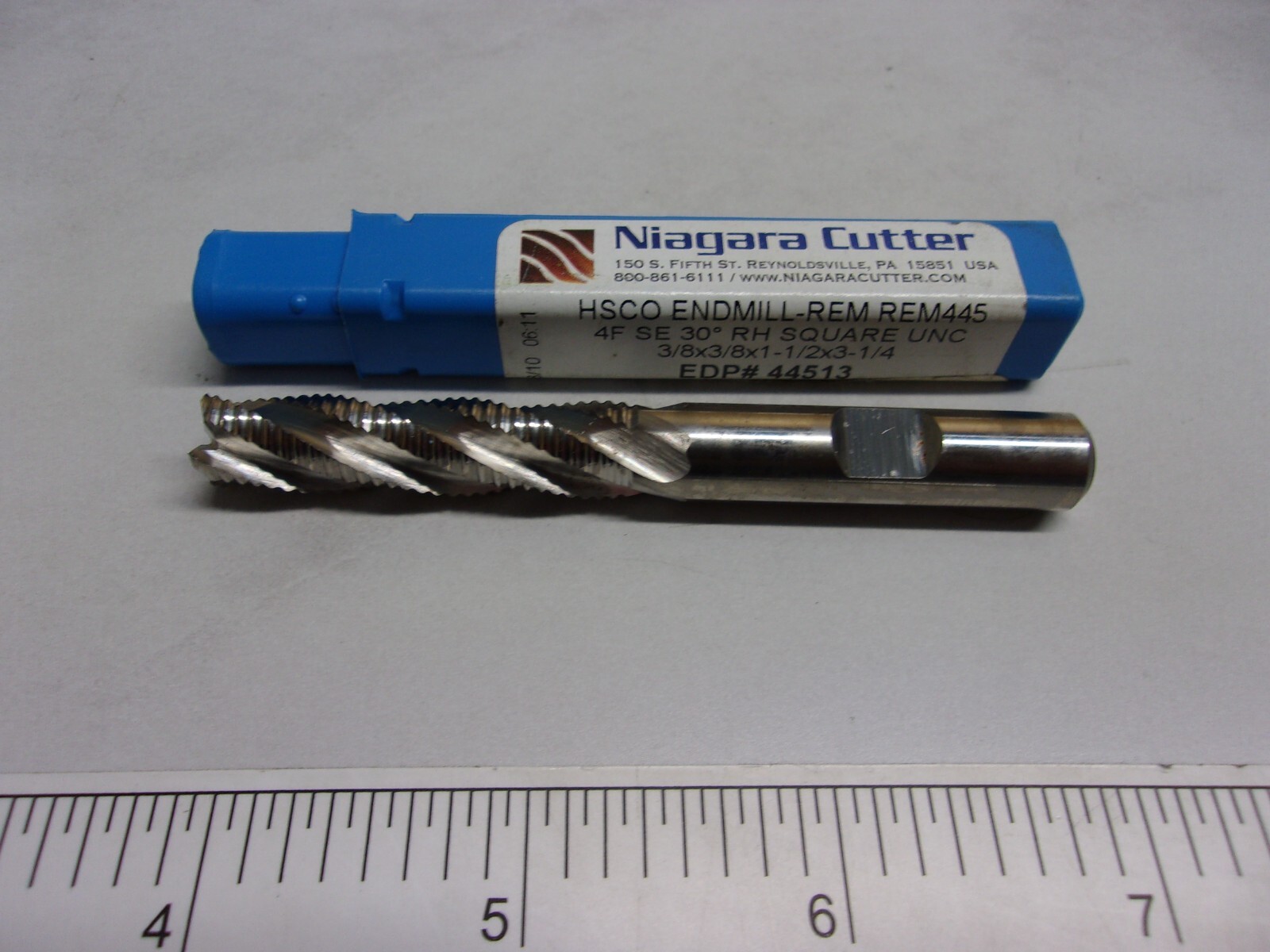 NIAGARA CUTTER EDP#44513 3/8X3/8X1-1/2X3-3-1/4 HSCO, 4F, SE, ENDMILL ...