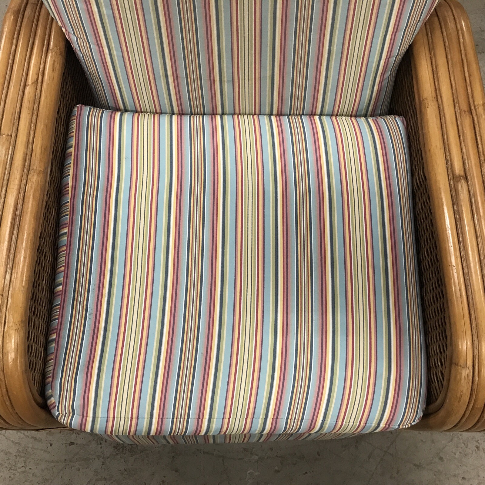 Braxton Culler rattan bamboo wicker reclining chair USA made Designer ...