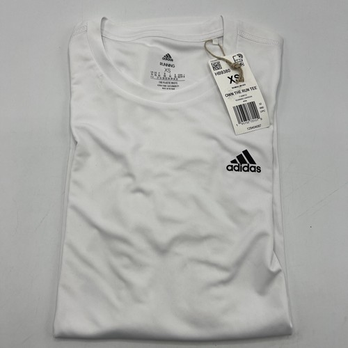 adidas Own the Run Tee Women's Size XS White T Shirt HB9380 with Tags ...