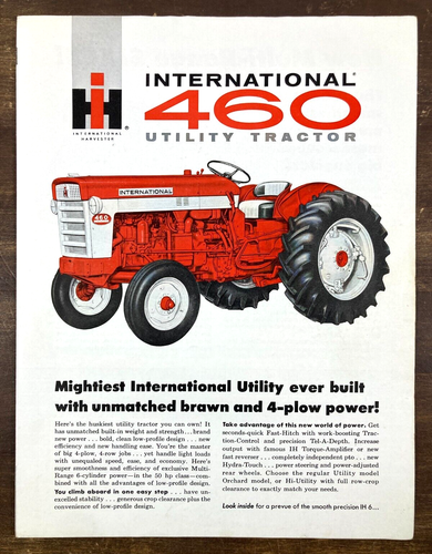 International Harvester 460 Utility Tractor 60's Dealer Sales Brochure ...