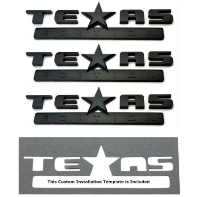 3PC 3D TEXAS EDITION EMBLEM For GM CHEVY SILVERADO SIERRA TRUCK ...