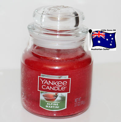 YANKEE CANDLE * Alpine Martini * SMALL JAR CANDLE GLASS * CHRISTMAS ...