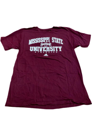 Adidas NCAA Mississippi State Go-To Tee Maroon/White | eBay
