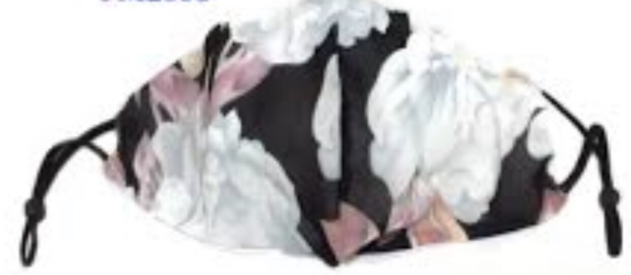 Flower Design Women Face Masks Cloth/Nylon Cover Reusable Washable ...