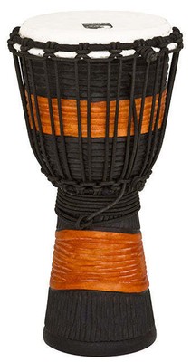 Toca Street Carved Series Wooden Djembe 8" Synthetic Head in Black ...