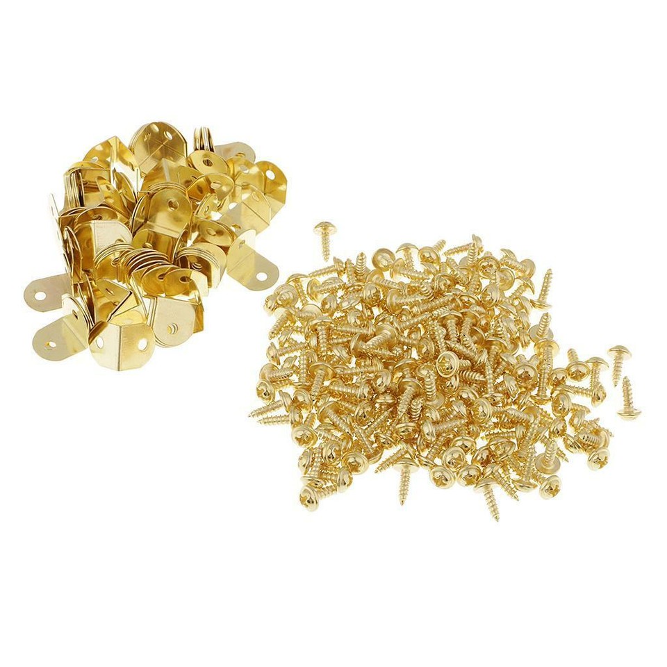 100 Pcs Mini Metal L Shape Picture Frame Braces Brackets 12 x 12 mm ...