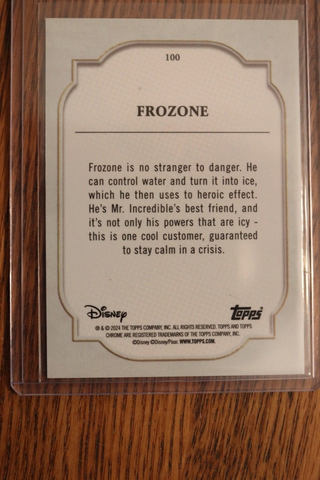 2024 Topps Chrome Disney purple Refractor Frozone #100 023/199 | eBay