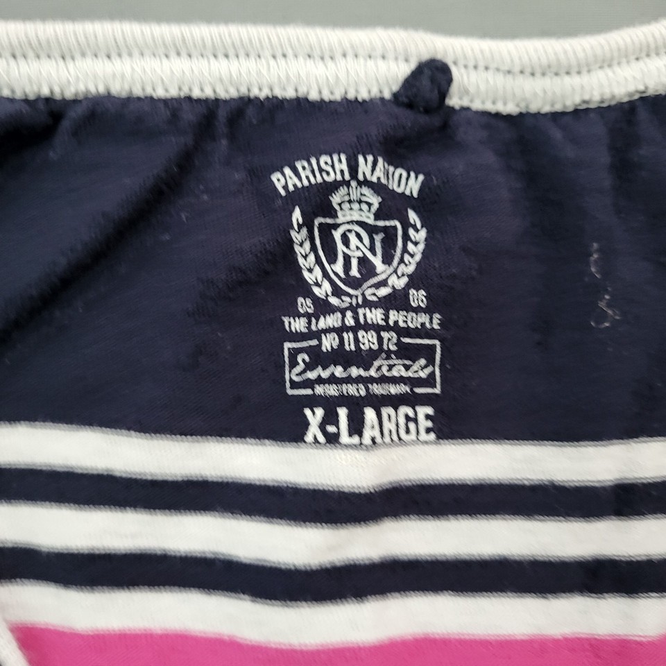 Parish Nation Shirt Youth Boys XL Sleeveless Tank Logo Pullover Stripe ...