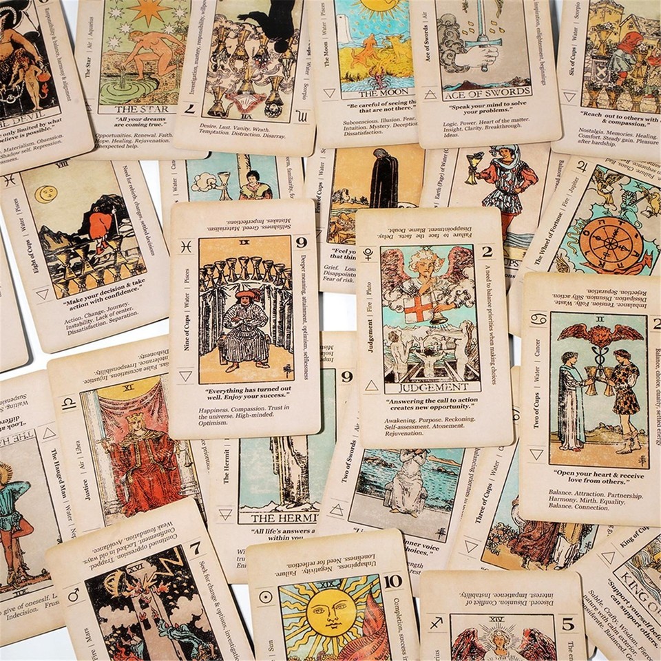 Meaning Tarot 78 Cards Pocket Sized Deck Tarot And Oracle Comics Tarot ...
