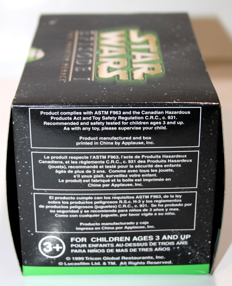 Star Wars Episode 1 Phantom Menace Planet Naboo Toy KFC Taco Pizza 1999 ...