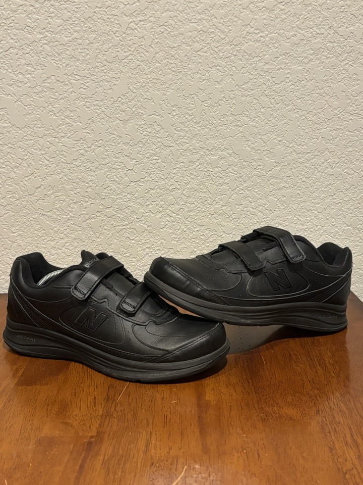 New Balance 577 V1 Black Leather Walking DSL Mens Shoes Size 9.5 D ...