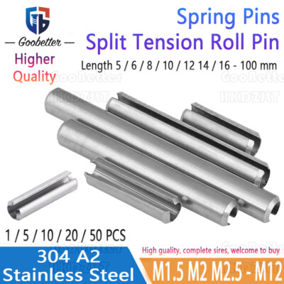Sellock Spring Pins Rounded Split Tension Roll Pin A2 Stainless Steel ...