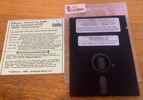 KIDware-Software for KIDS Commodore 64 CSD102+ CSD073- Entertainment3 ...