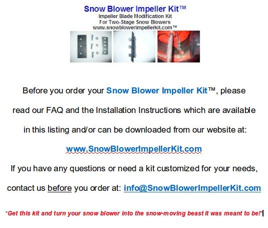 Thrower Blade For Snow Blower Snow Blower Repair Snow Blower Impeller ...