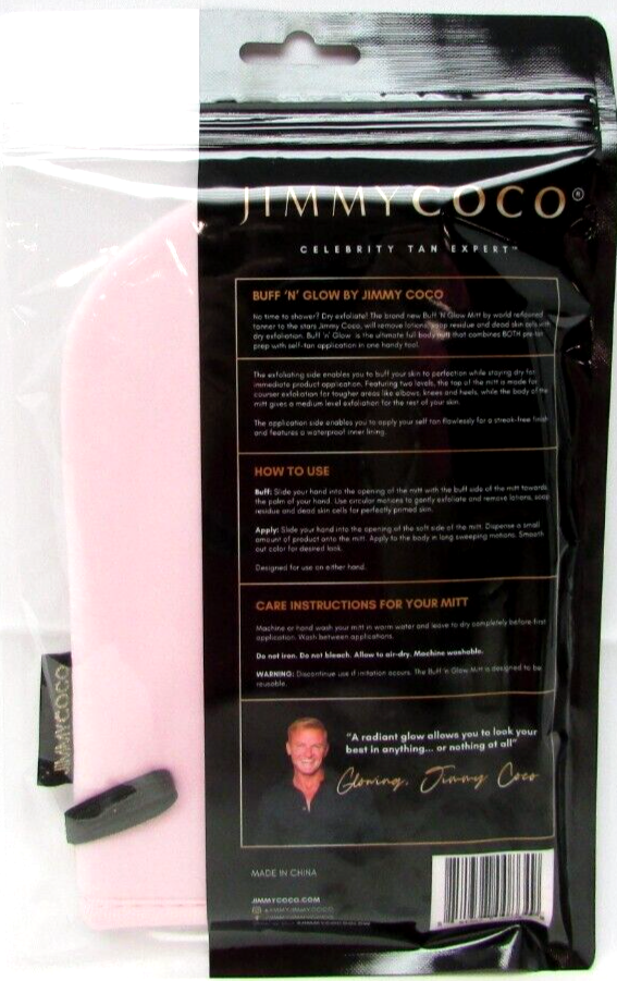 Jimmy Coco Buff 'N' Glow World's First 3-in-1 Body Mitt Double Sided ...