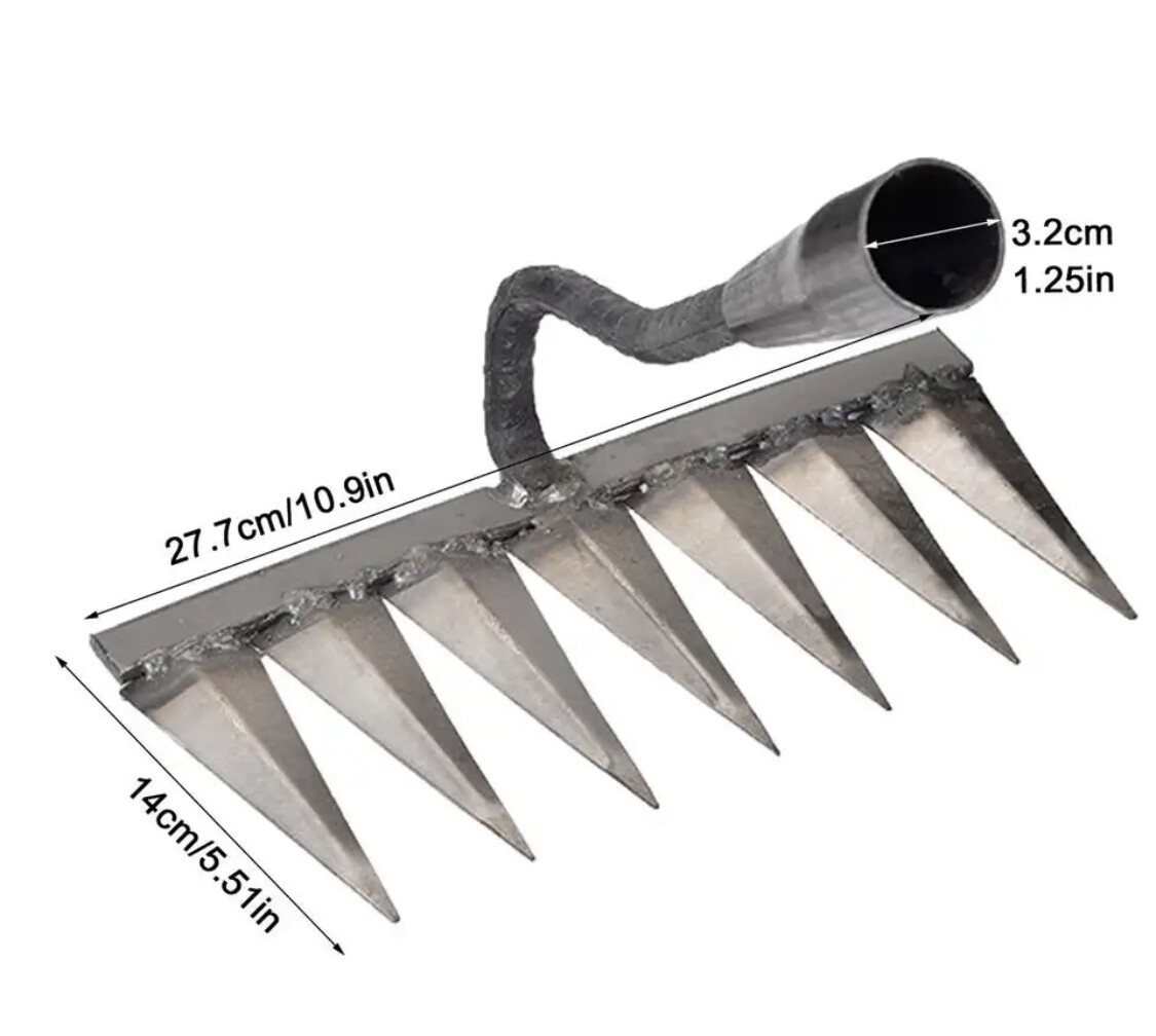 Iron Gardening Hoe Weeding Rake Agricultural Tools Grasping Raking ...