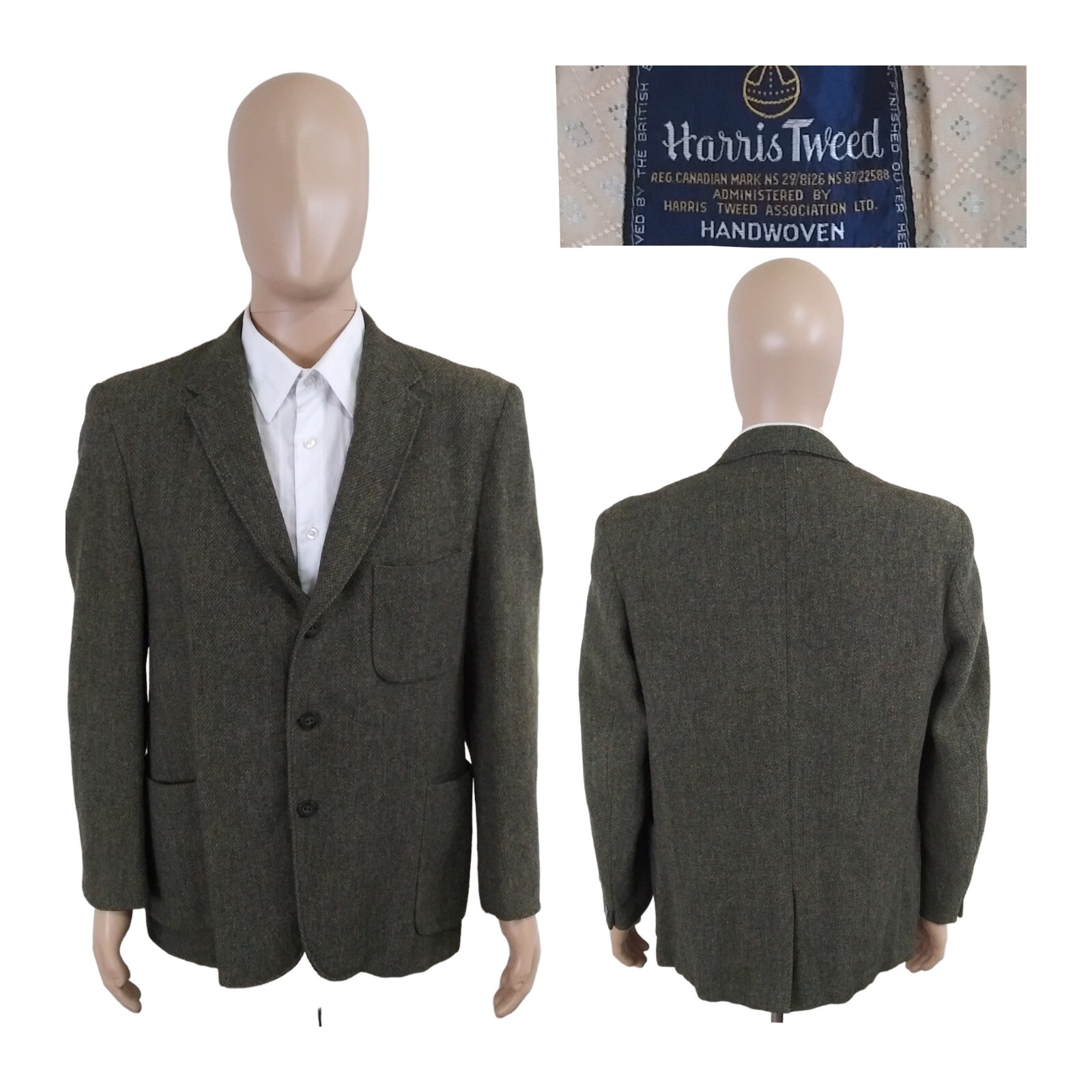 Vintage 1940s Harris Tweed Handwoven Scottish Wool Gr… - Gem