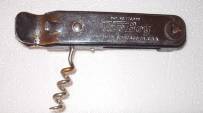 🍺 Vintage Tap Boy Wine Bottle Opener Corkscrew Can Vaughan Chicago U.S ...